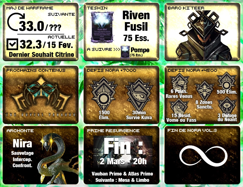 Actualités Warframe de la Semaine ! Quoi de beau du 20 au 26 Février ...