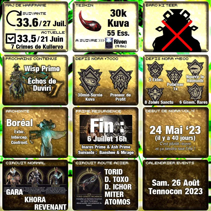 Actualités Warframe de la Semaine ! Quoi de beau du 3 au 9 Juillet ...